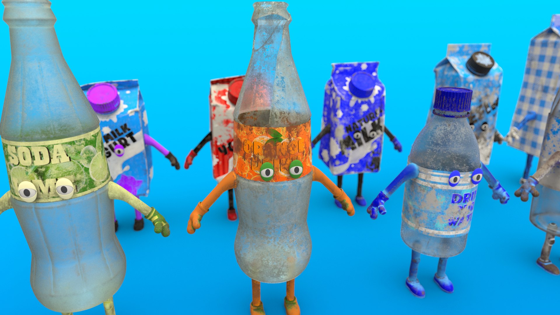 Cartoon Characters Dirt 3D model - TurboSquid 1739702
