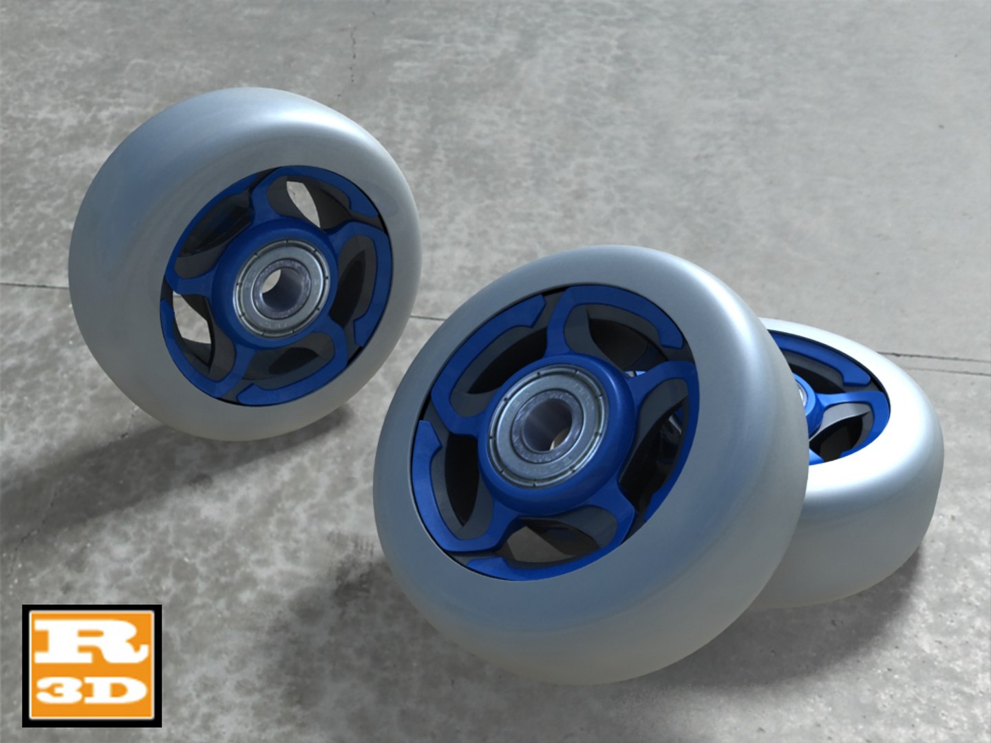 3d 8 Wheels Collections Model