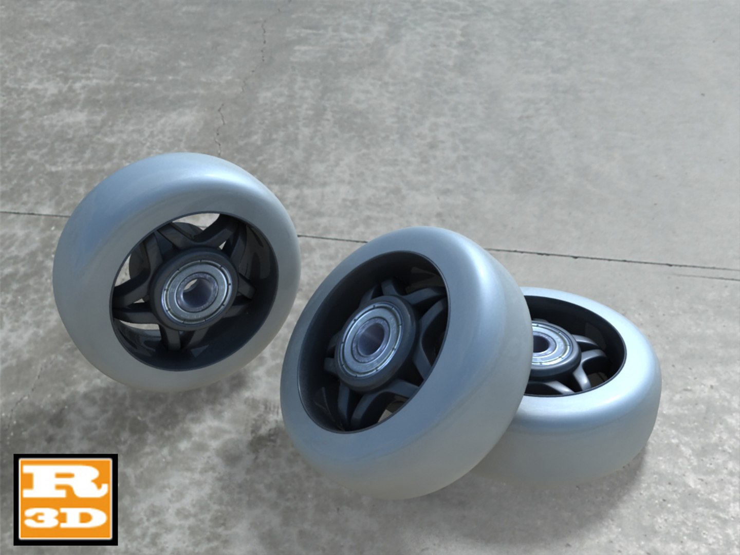 3d 8 Wheels Collections Model