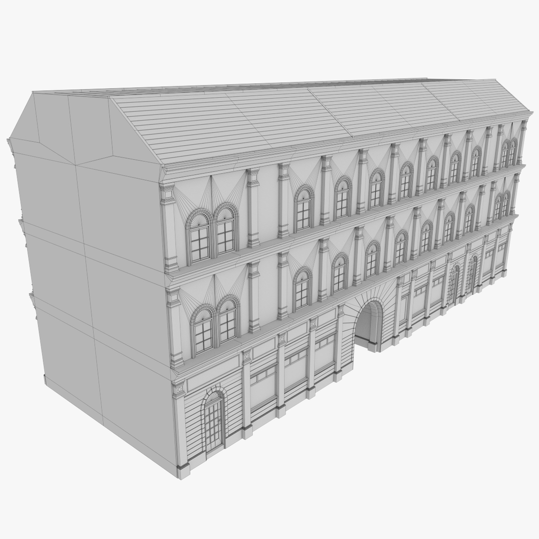 3d model european building