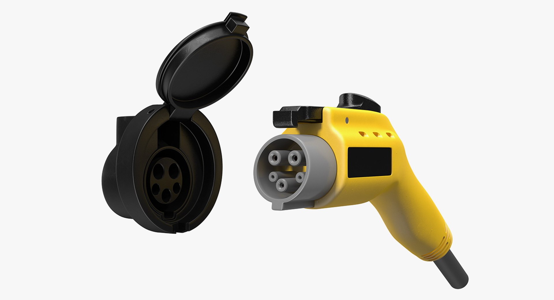 Ev charging plug socket model - TurboSquid 1373882