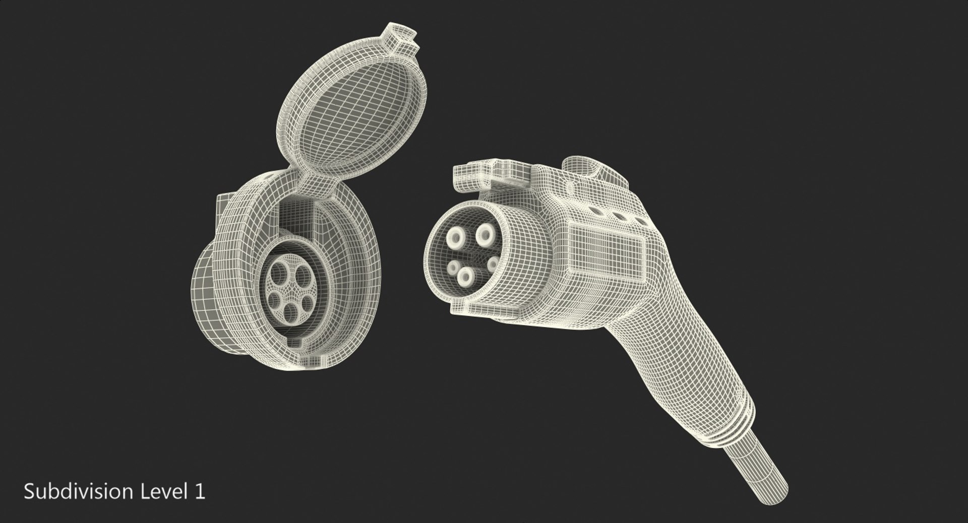 Ev Charging Plug Socket Model - TurboSquid 1373882