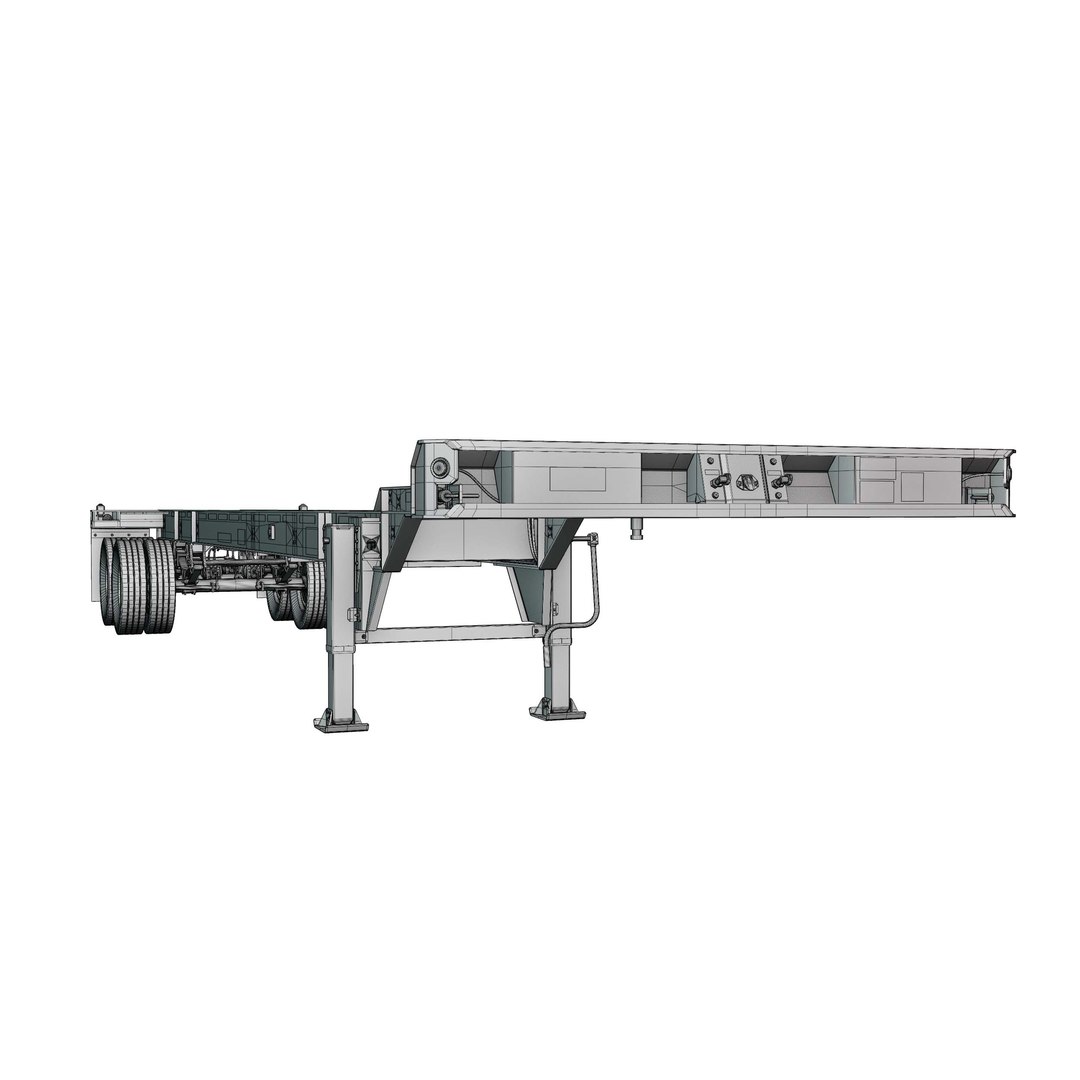 Pioneer 40- 45 Container Chassis 3D Model - TurboSquid 2087093