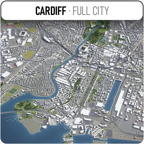 Cardiff surrounding - 3D model - TurboSquid 1497377