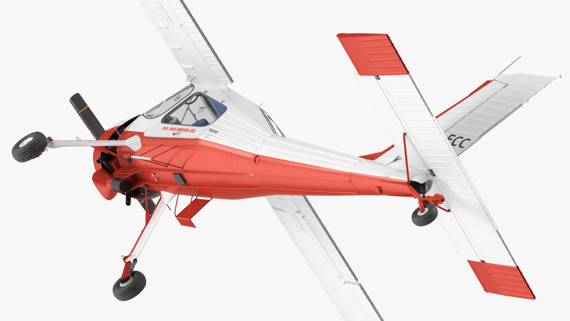PZL 104 Wilga Airplane White 3D - TurboSquid 2193629