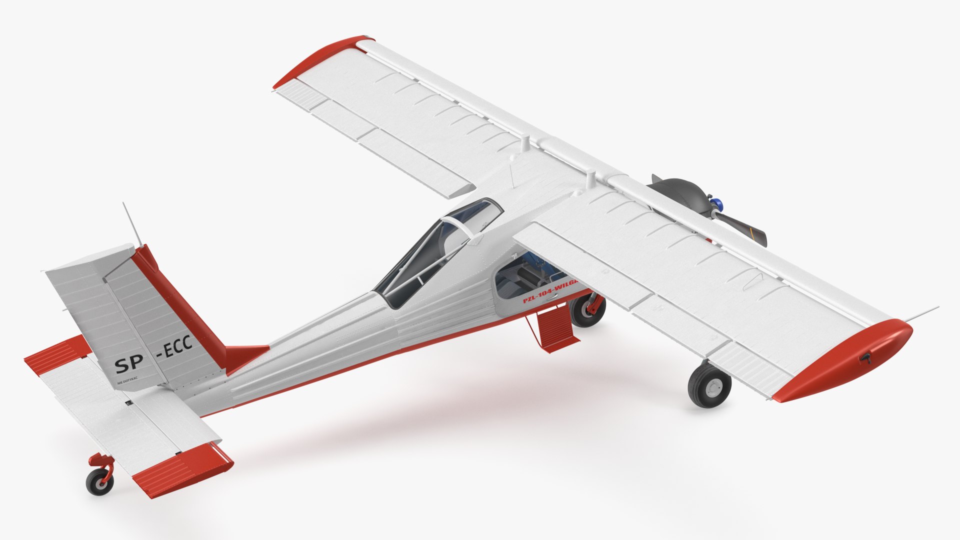 PZL 104 Wilga Airplane White 3D - TurboSquid 2193629