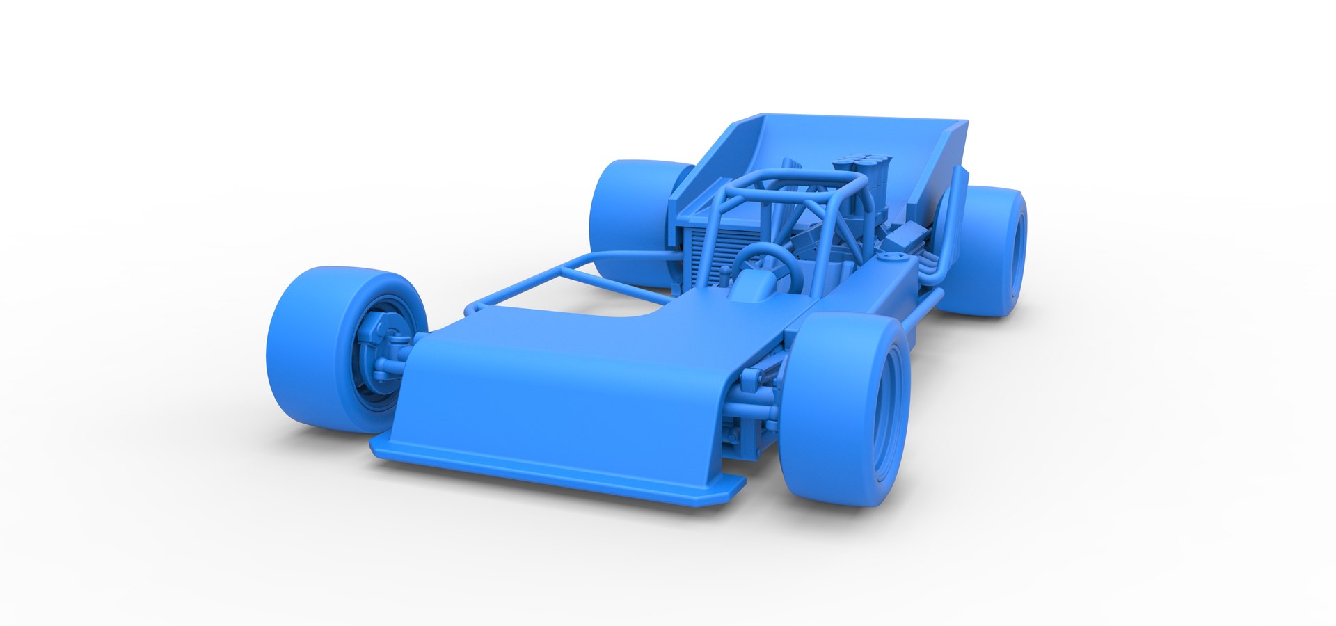 Diecast Supermodified rear engine race car Scale 1 to 25 3D model ...