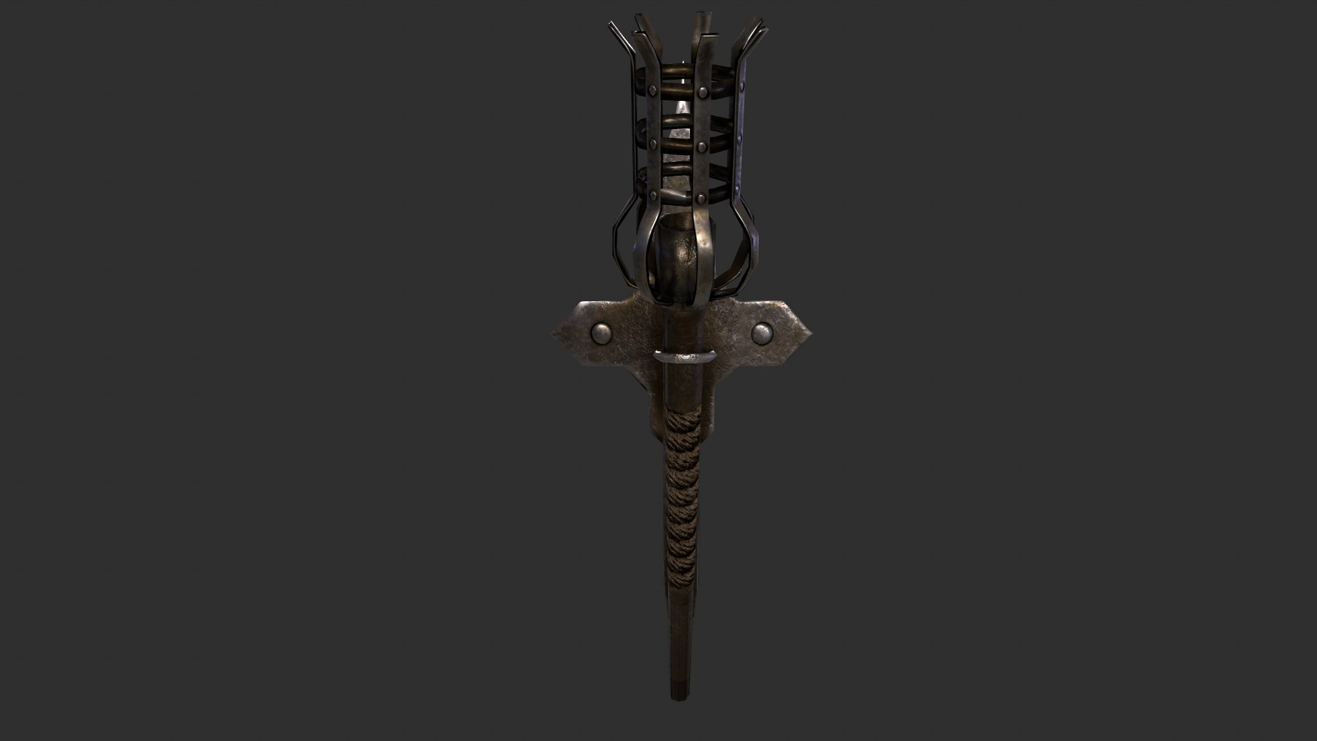 Wall Torch - Medieval Castle Dungeon Torch - PBR 4k Low Poly Model ...