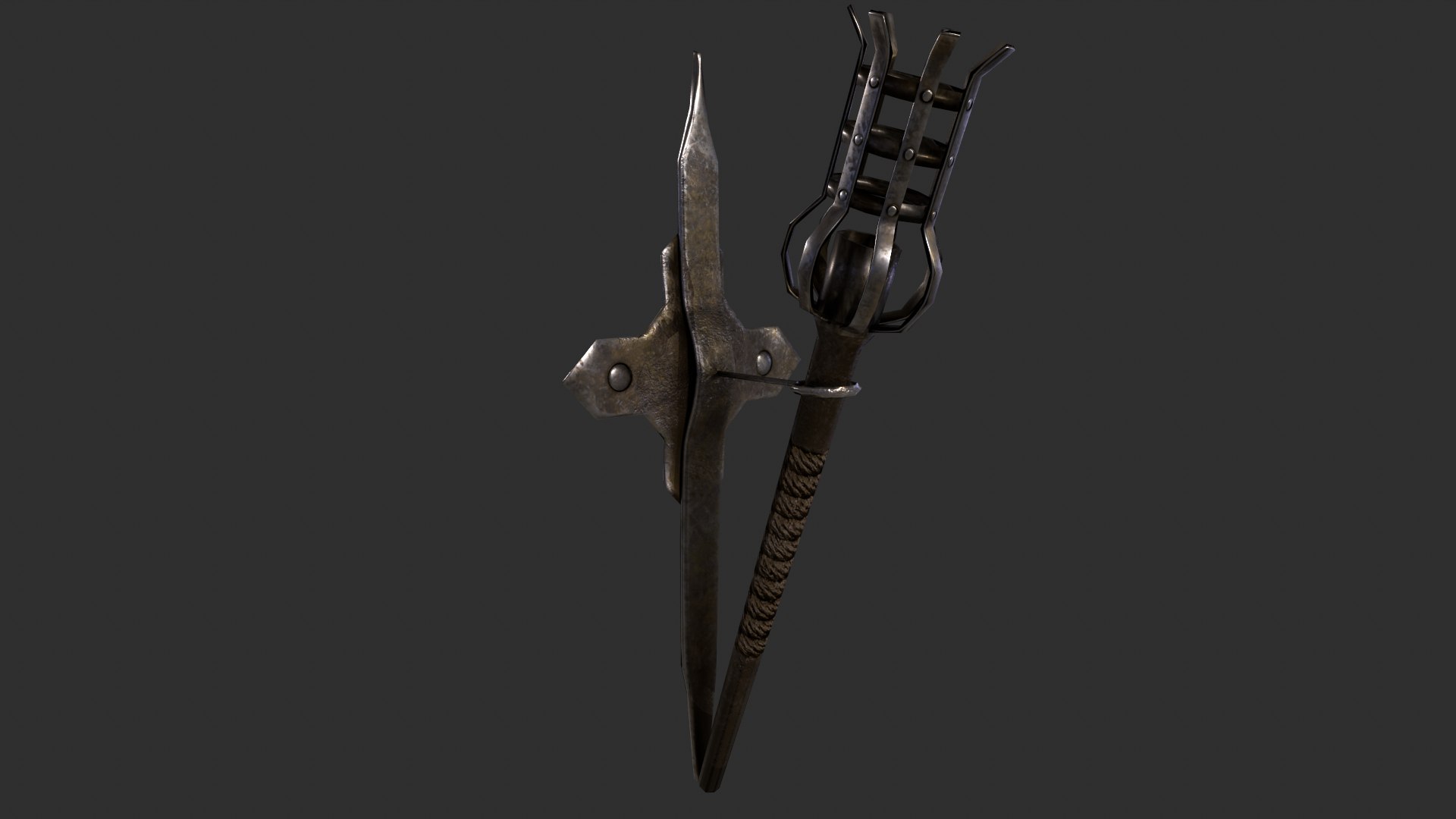 Wall Torch - Medieval Castle Dungeon Torch - PBR 4k Low Poly Model ...