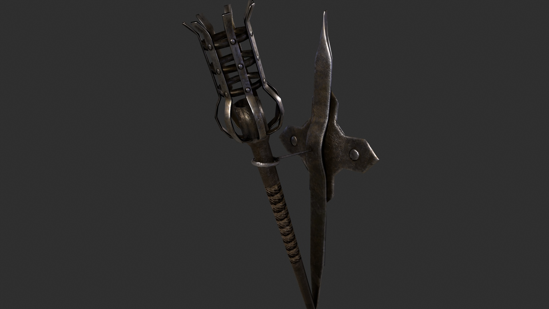 Wall Torch - Medieval Castle Dungeon Torch - PBR 4k Low Poly Model ...