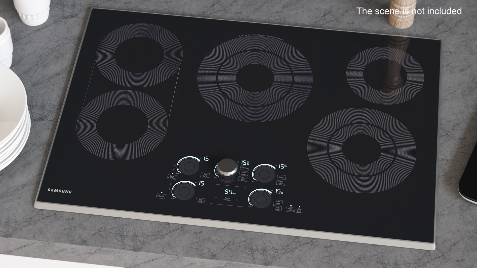 3D Smart Electric Countertop Stove Gray - TurboSquid 2137558