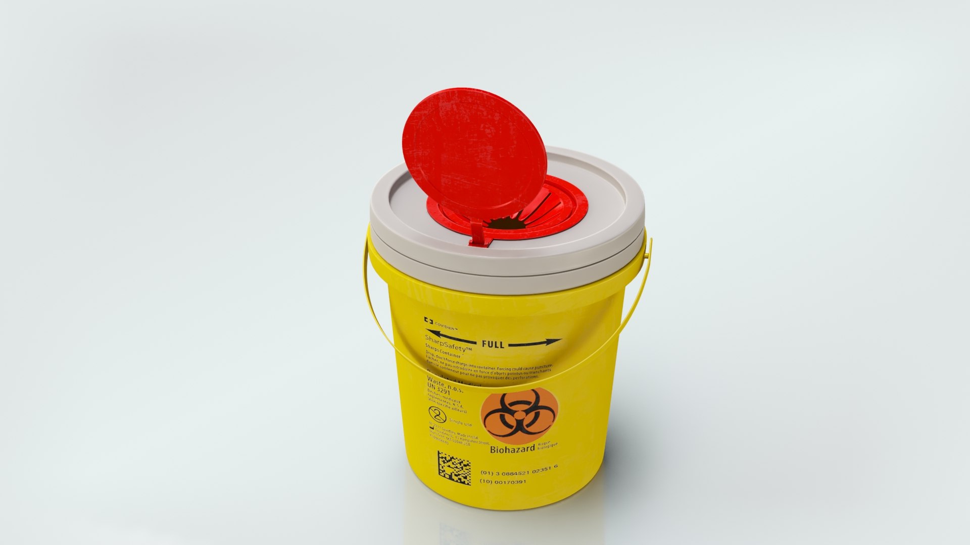 3D Medical Sharps Waste Bin - TurboSquid 1666736