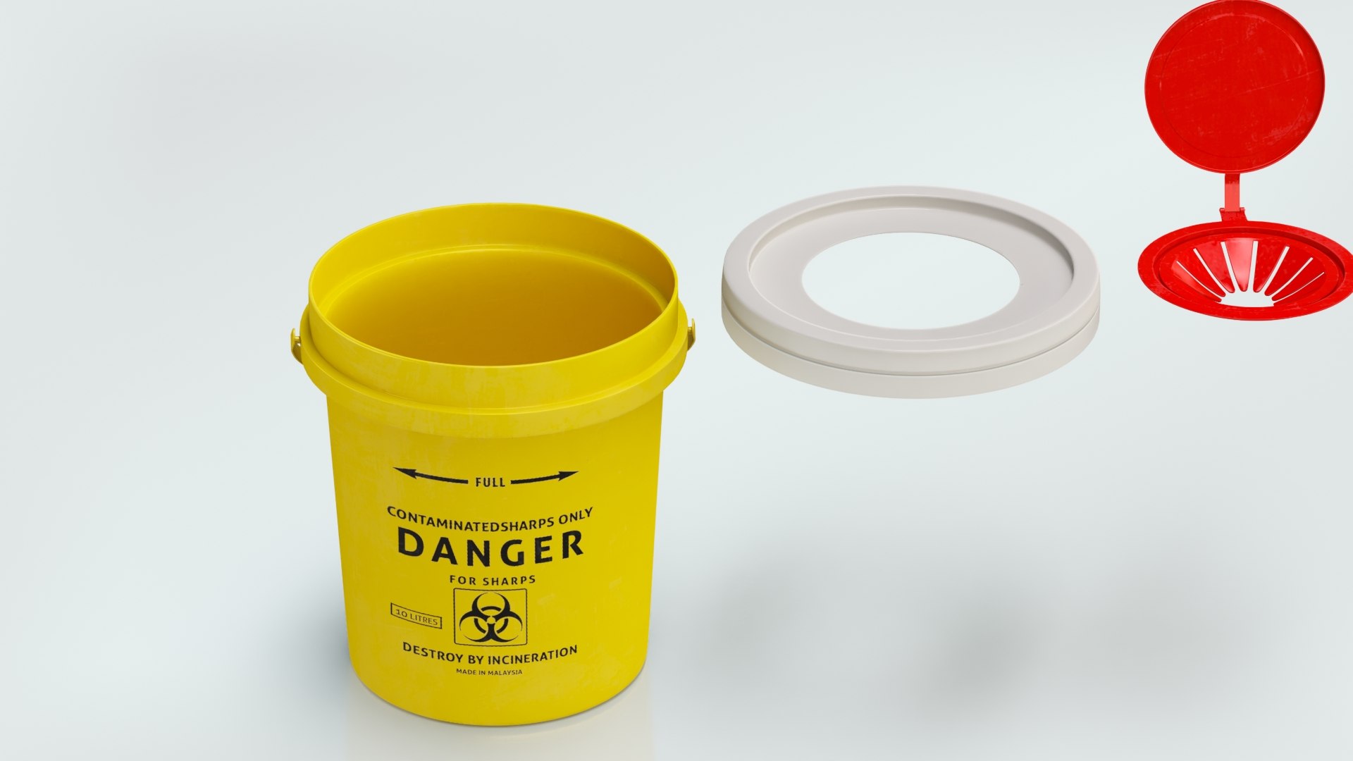 3D Medical Sharps Waste Bin - TurboSquid 1666736