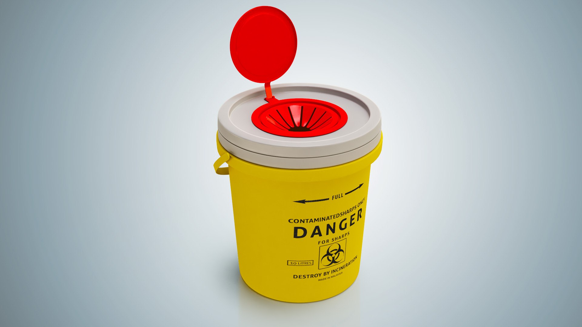 3D medical sharps waste bin - TurboSquid 1666736