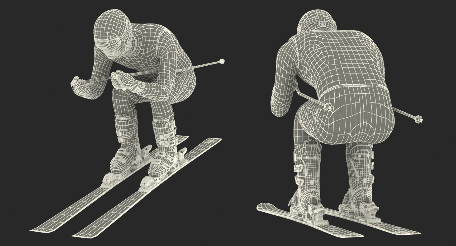 Slide skier generic ski 3D - TurboSquid 1344707
