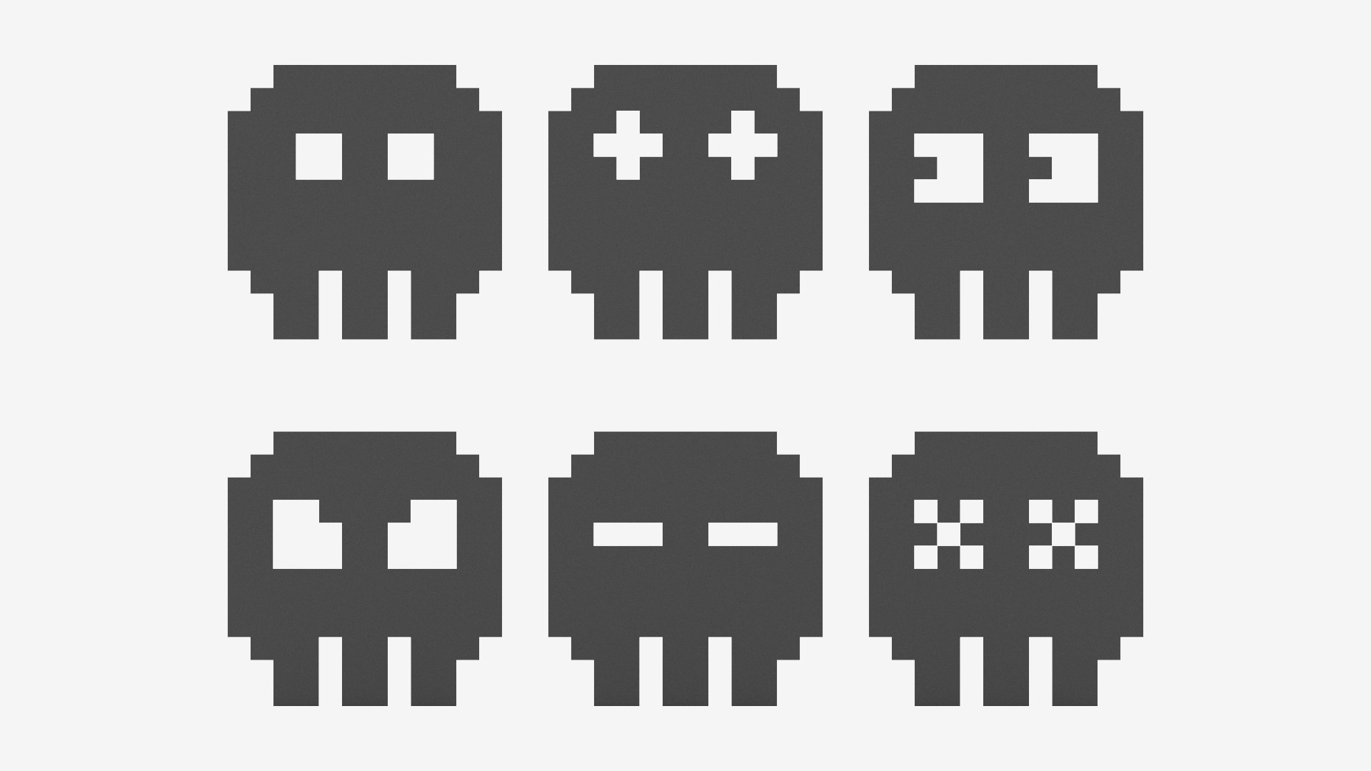 Pixelated 8 Bit Skull Icons Set 3D Model - TurboSquid 2220637