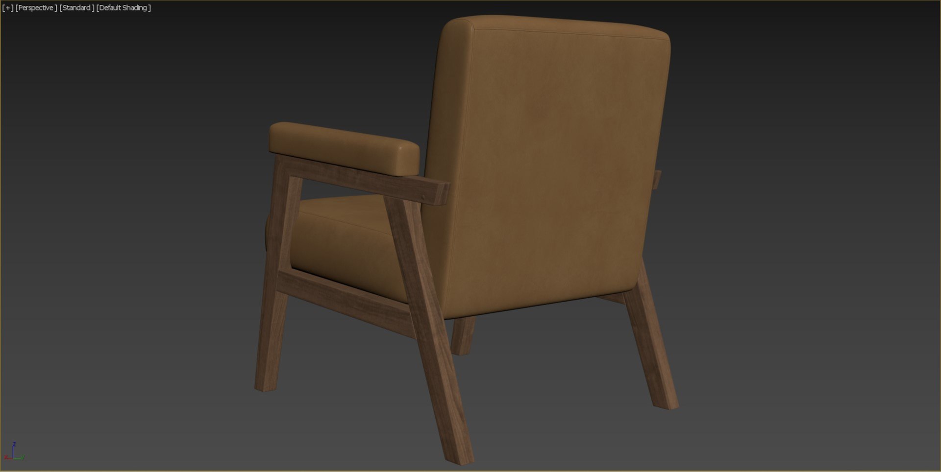 3D Arnee Wooden Upholstered Armchair Model - TurboSquid 2195488