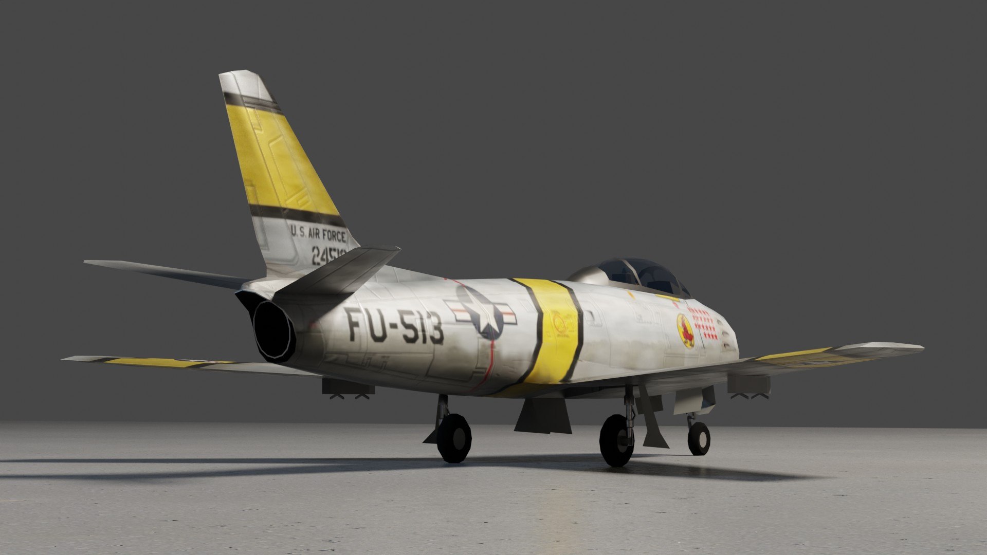 North American F-86 Sabre 3D model - TurboSquid 2000497