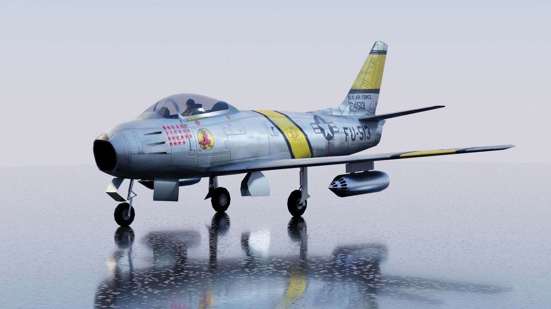North American F-86 Sabre 3D Model - TurboSquid 2000497