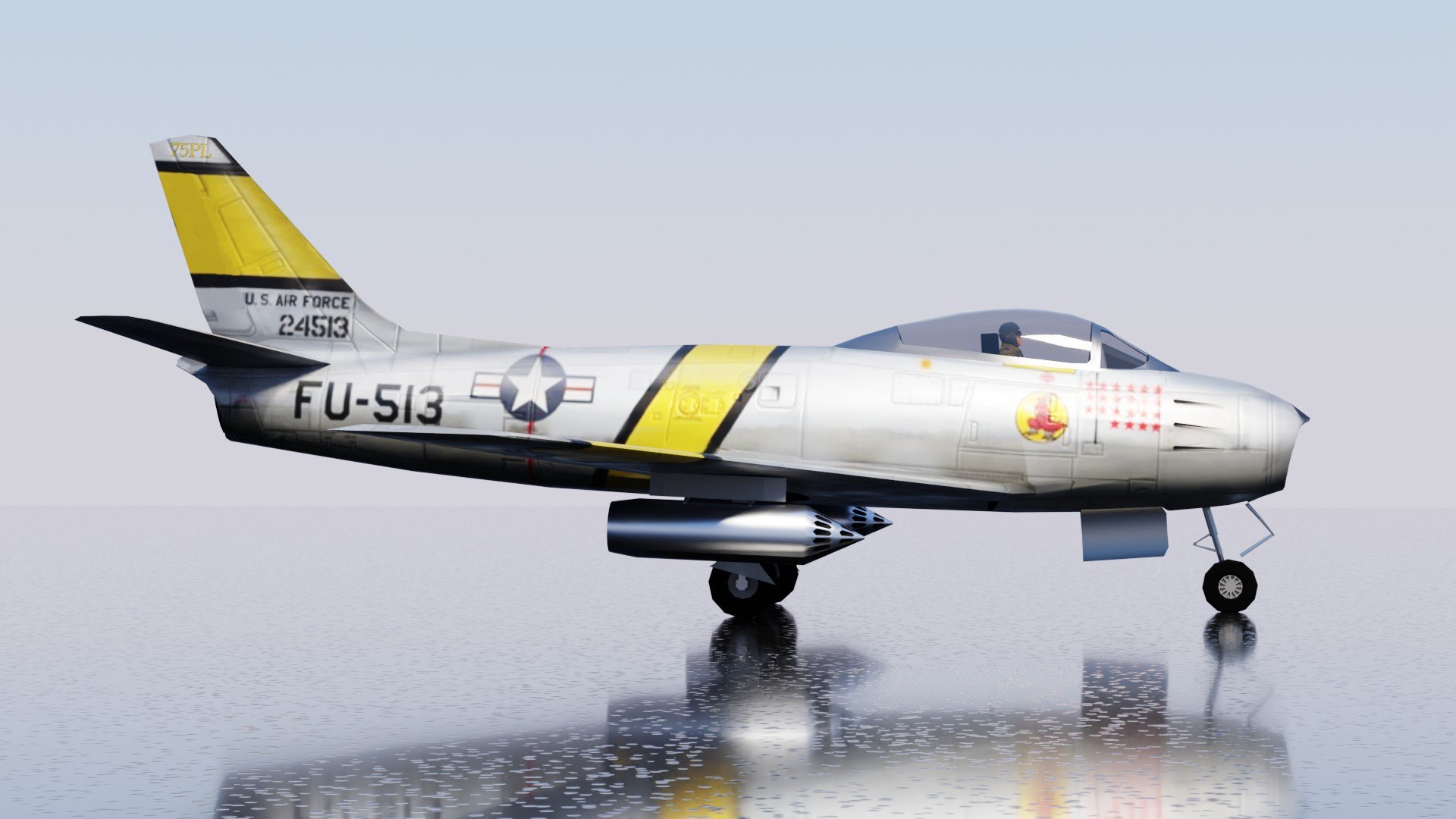 North American F-86 Sabre 3D Model - TurboSquid 2000497