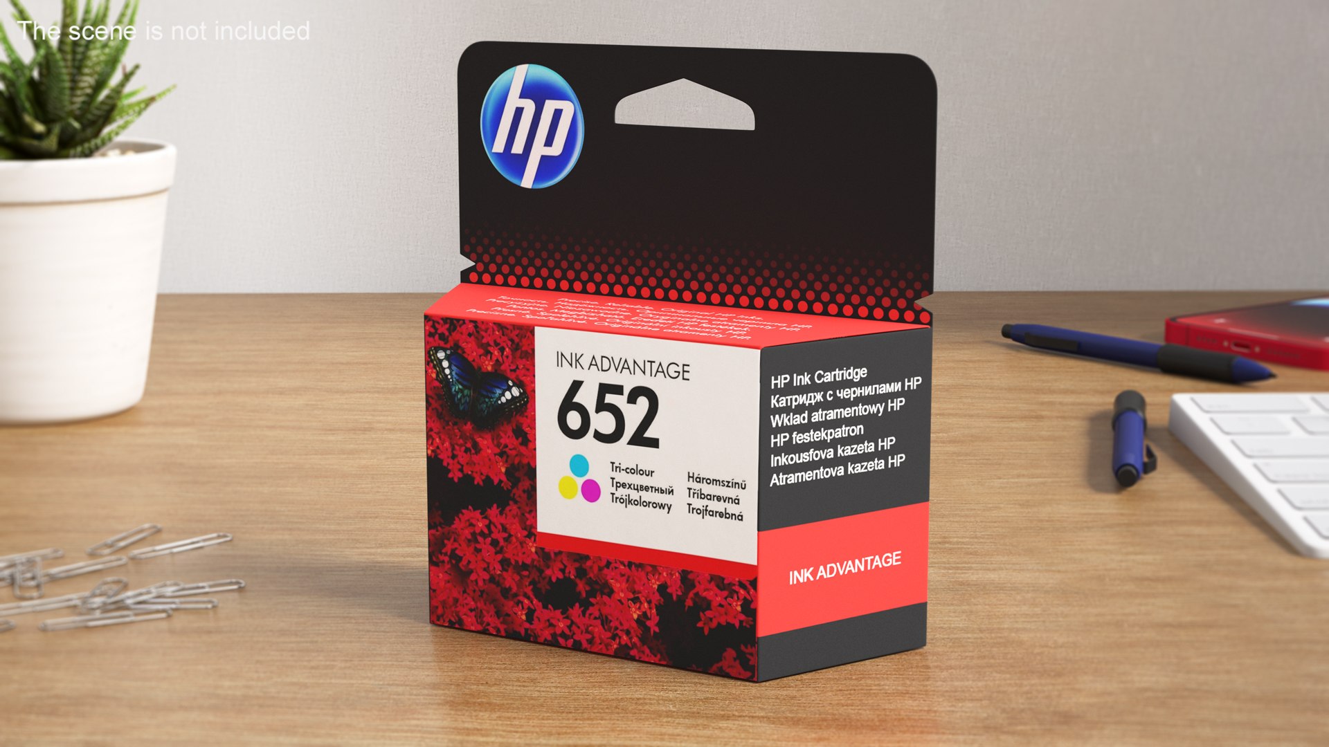 HP 652 Tricolor Cartridge Box 3D - TurboSquid 2158206