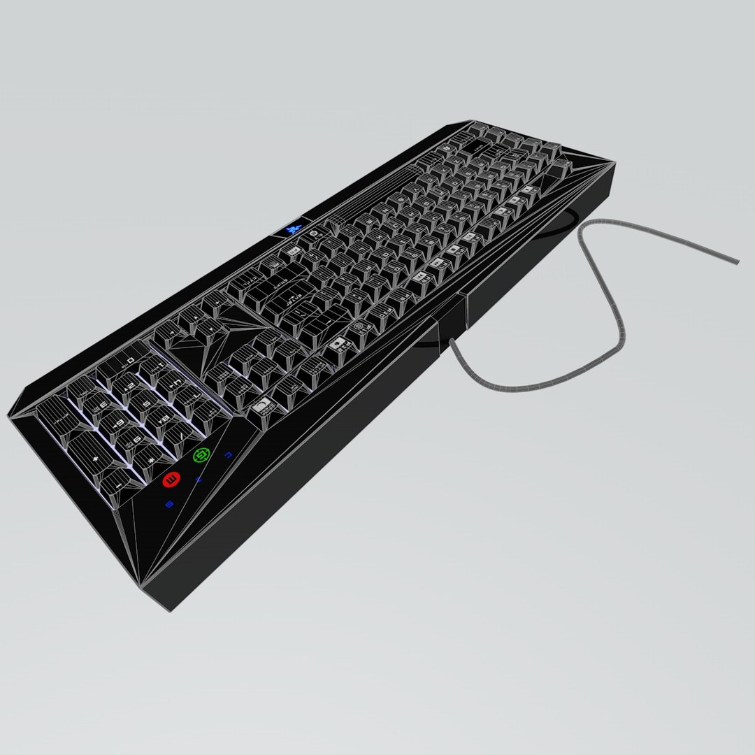 Keyboard Razer Blackwidow 3D Model - TurboSquid 1204326