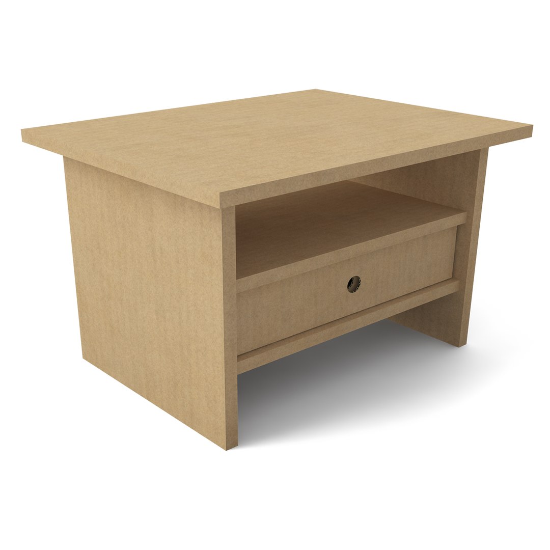 3D model Cardboard Bedside Table - TurboSquid 1927325