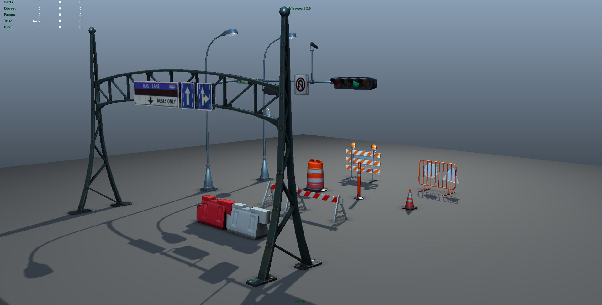 3d Model Road Objects Pack