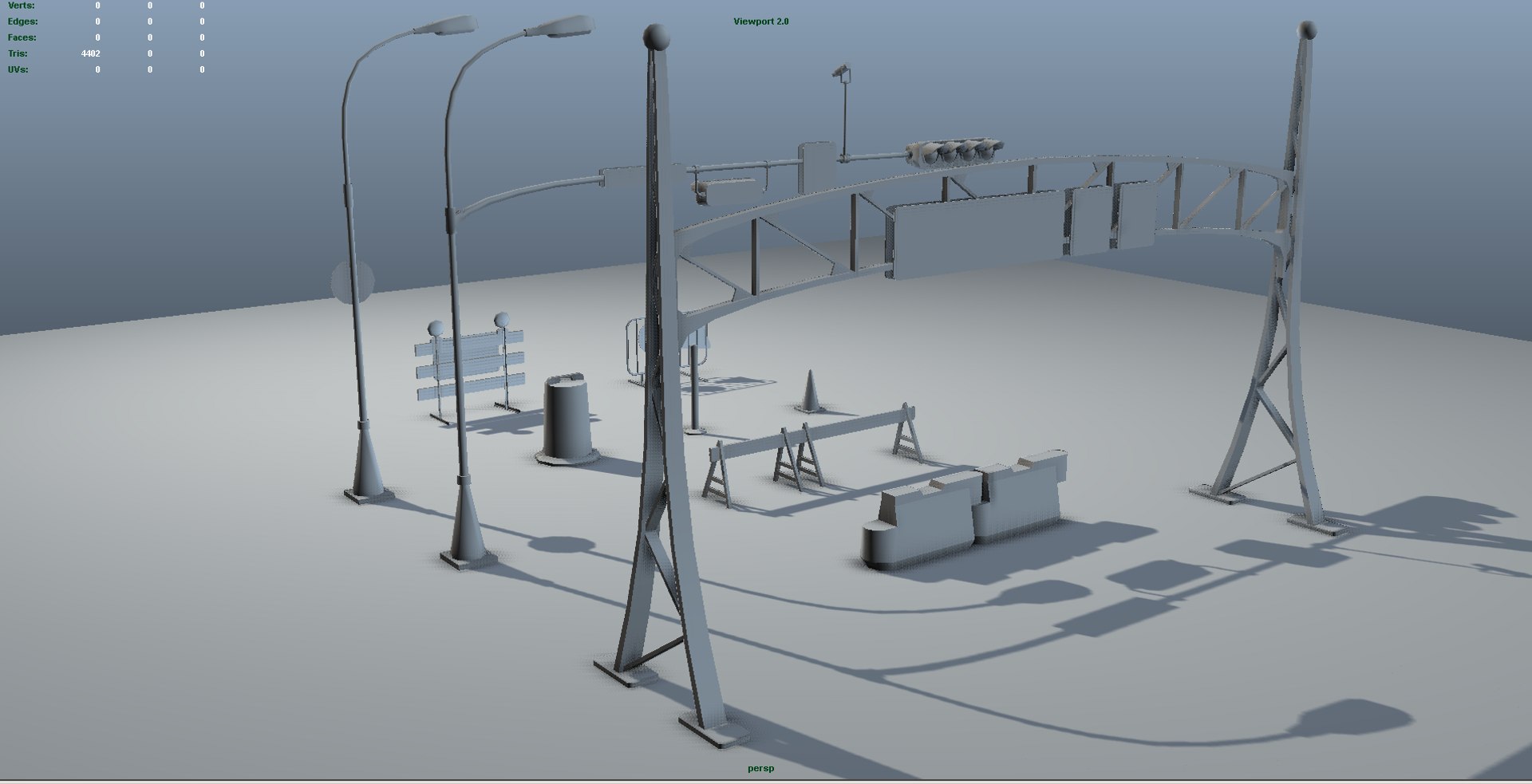 3d Model Road Objects Pack