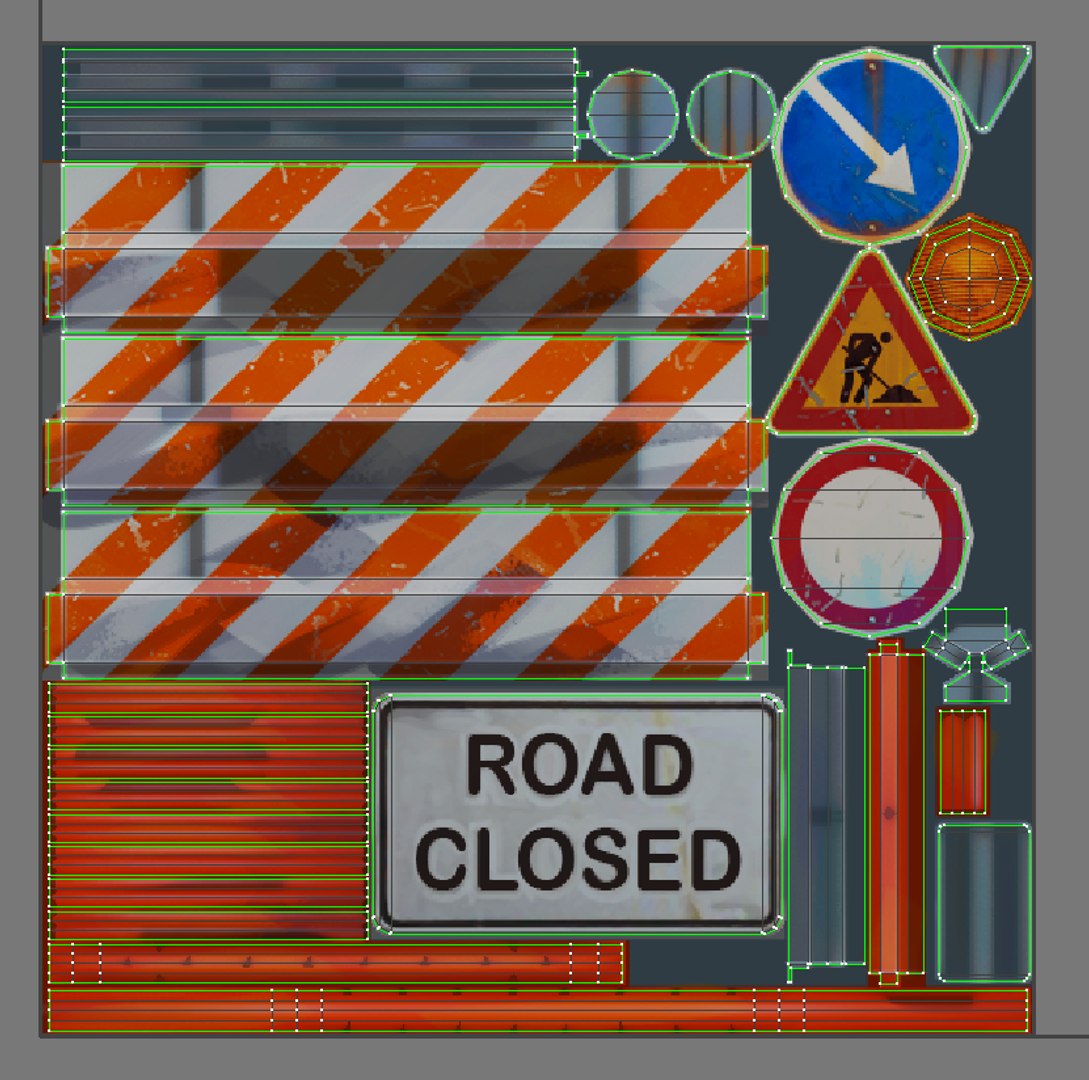 3d Model Road Objects Pack