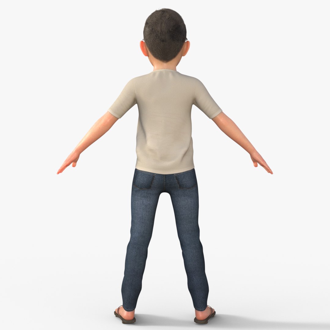 Realistic 3D Boy Character Rigged 3D Model - TurboSquid 2403803