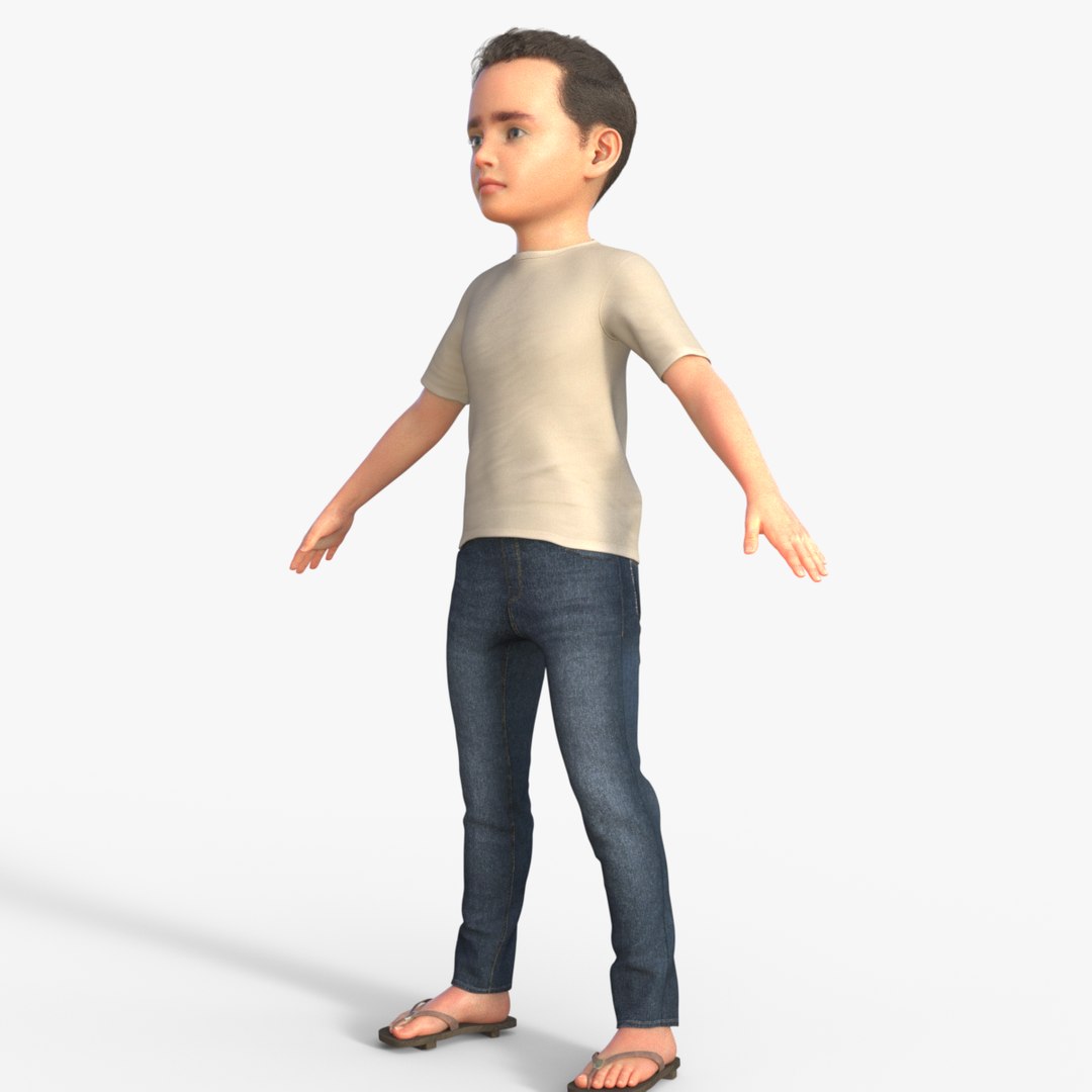 Realistic 3D Boy Character Rigged 3D Model - TurboSquid 2403803