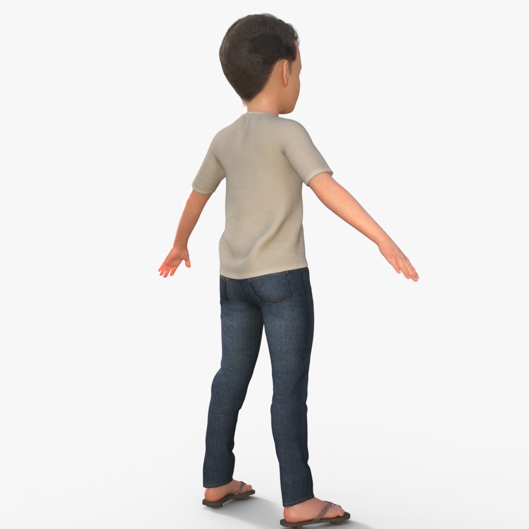 Realistic 3D Boy Character Rigged 3D Model - TurboSquid 2403803