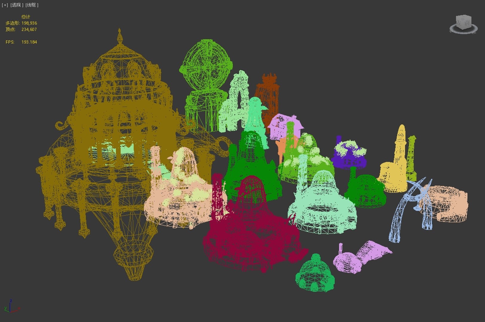 3D Cartoon Building Mushroom House Igloo Tower Guard Tower Watchtower ...