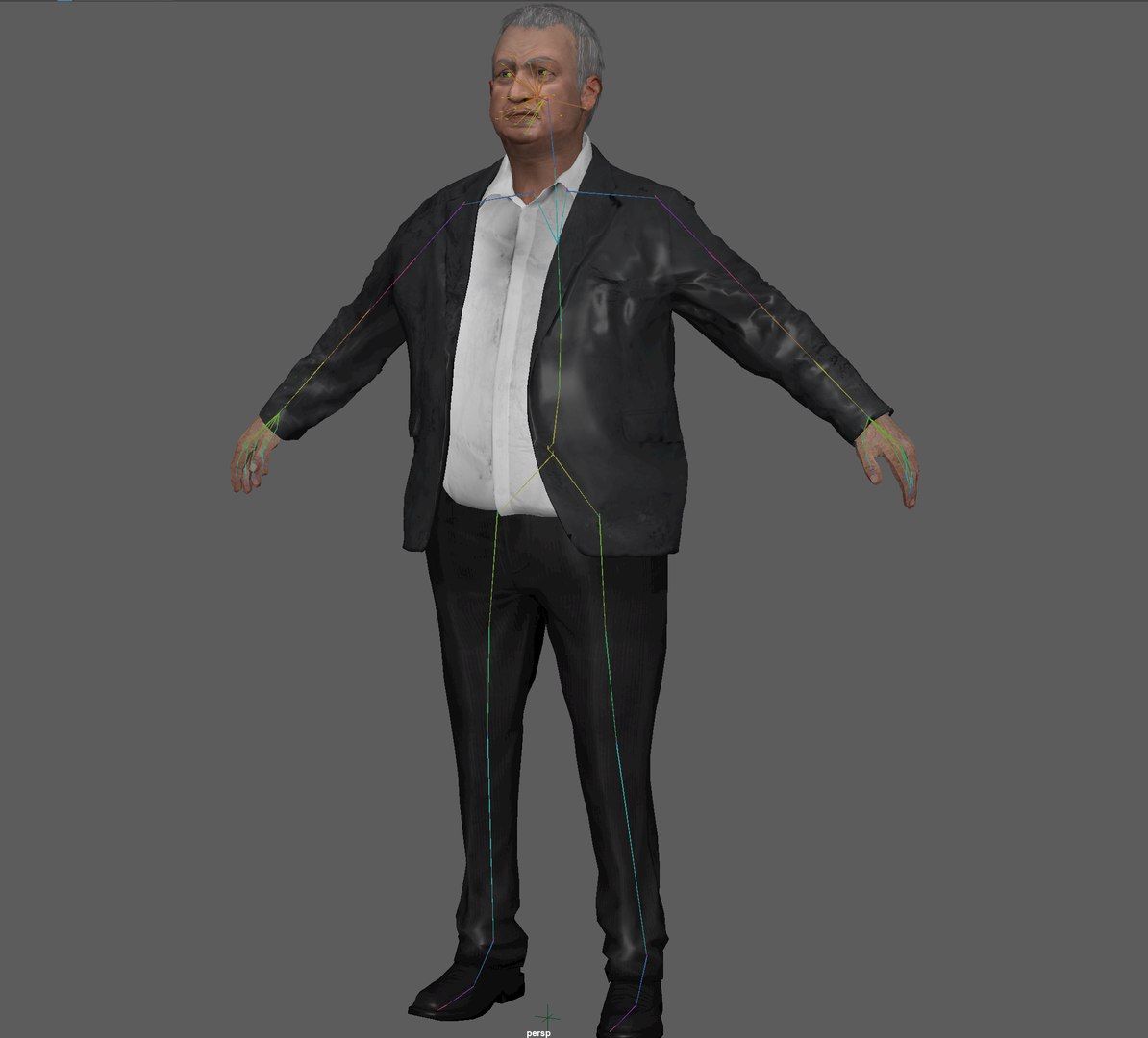 3D Old Man Rigged - TurboSquid 2016130