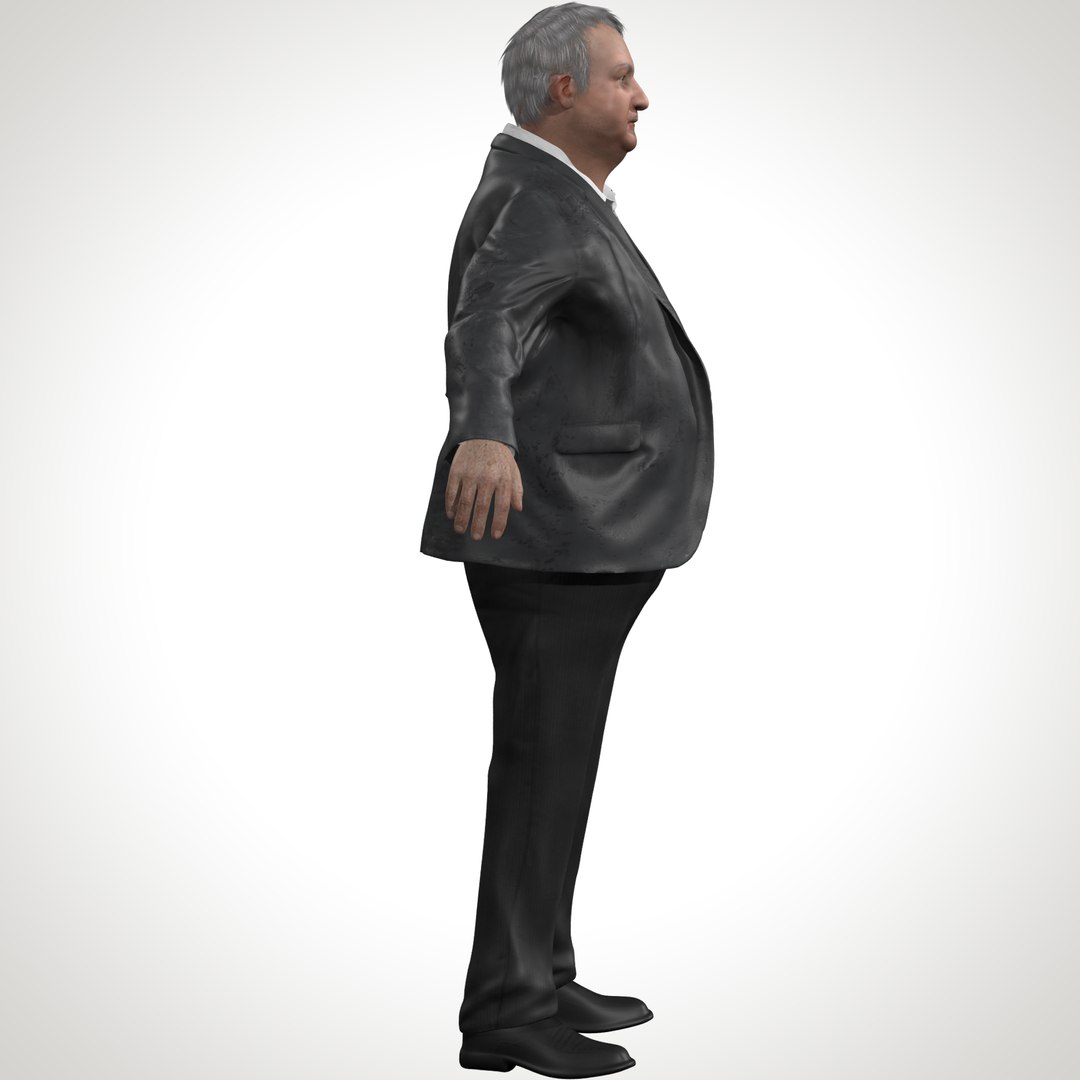 3D Old Man Rigged - TurboSquid 2016130