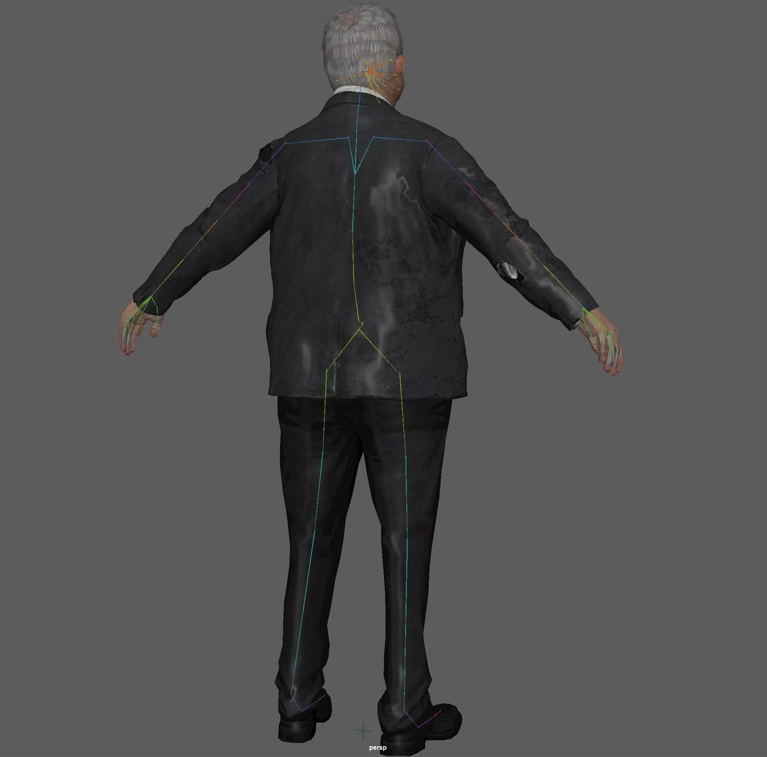 3D Old Man Rigged - TurboSquid 2016130