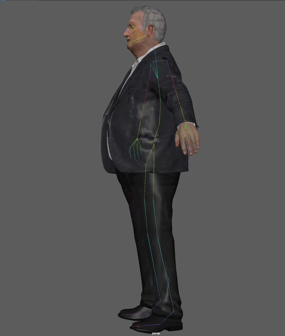 3D Old Man Rigged - TurboSquid 2016130