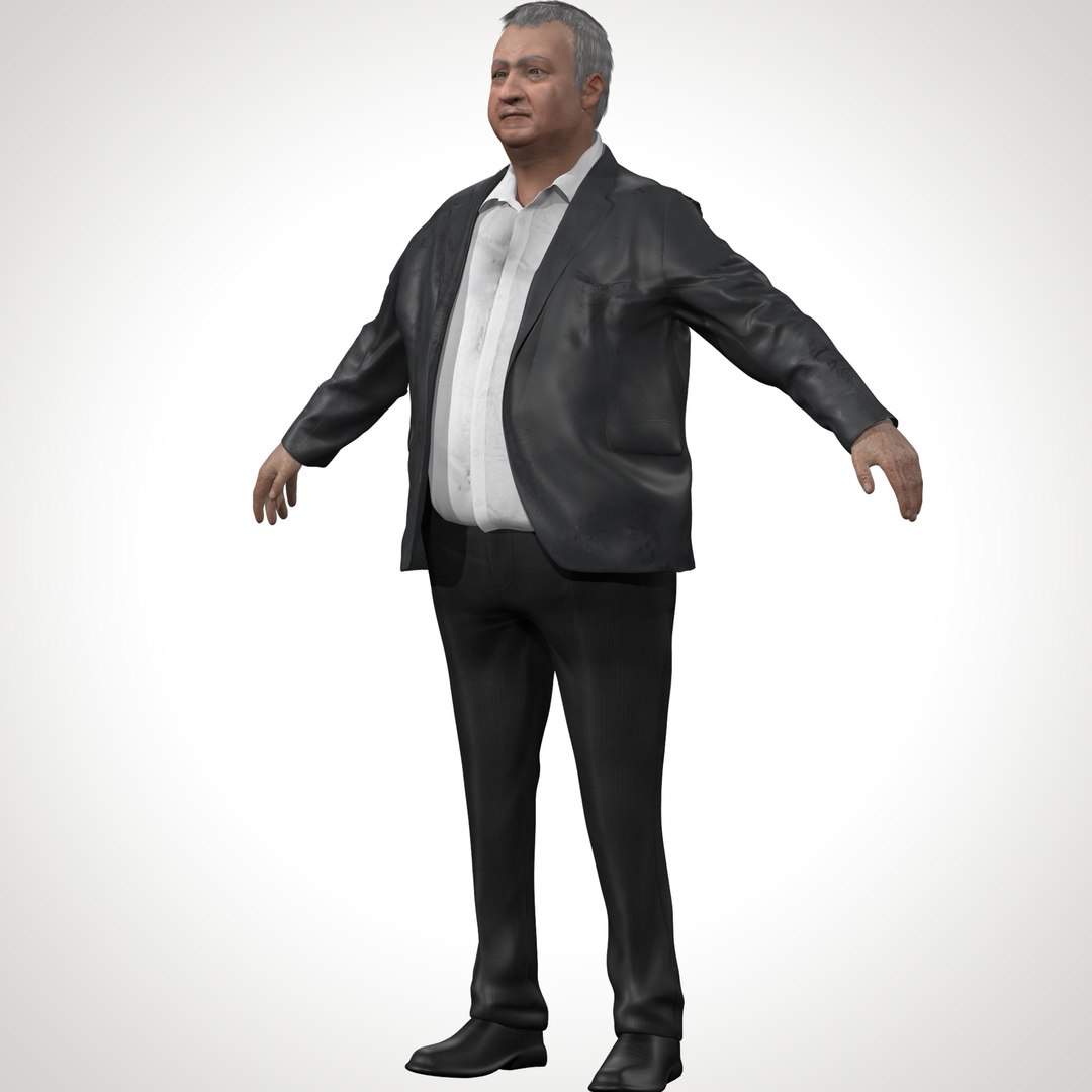 3D Old Man Rigged - TurboSquid 2016130