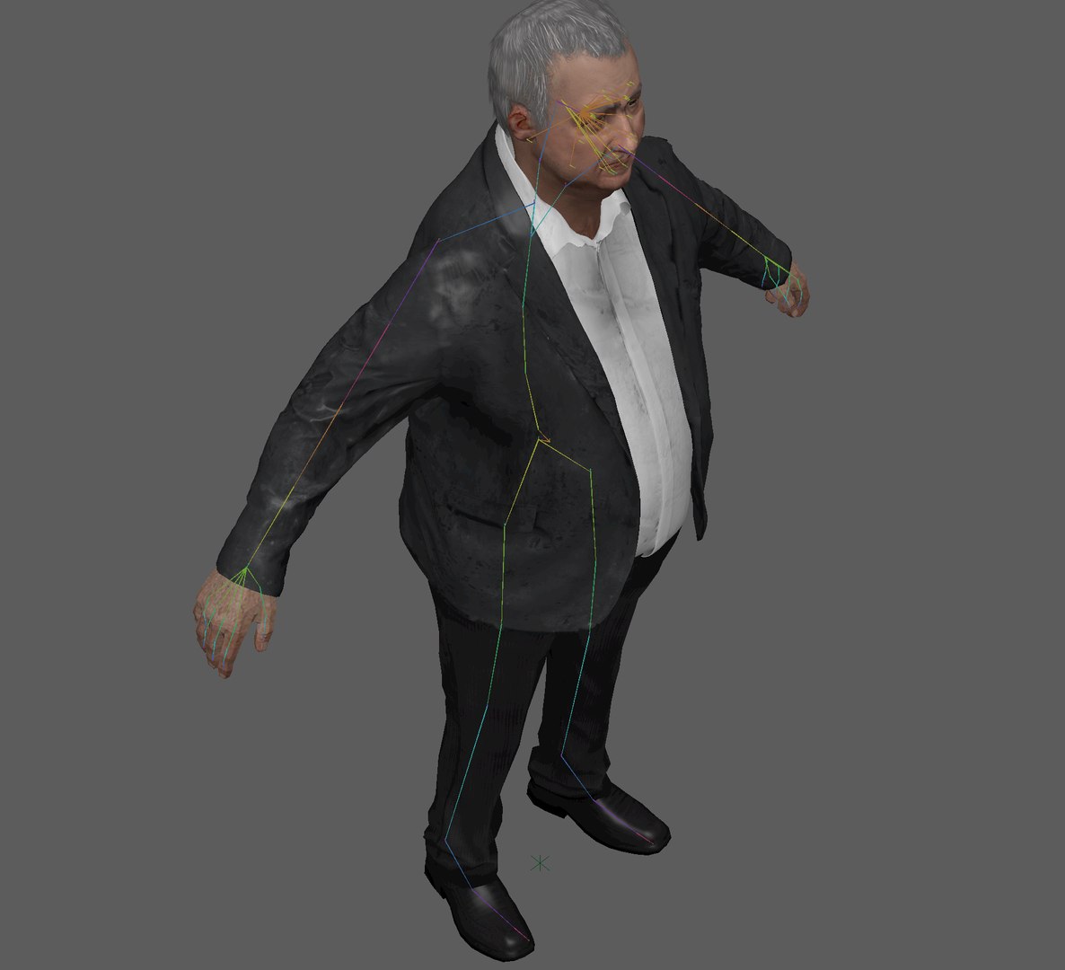 3D Old Man Rigged - TurboSquid 2016130