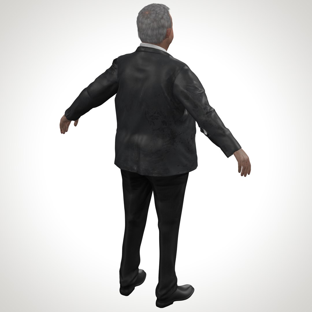 3D Old Man Rigged - TurboSquid 2016130