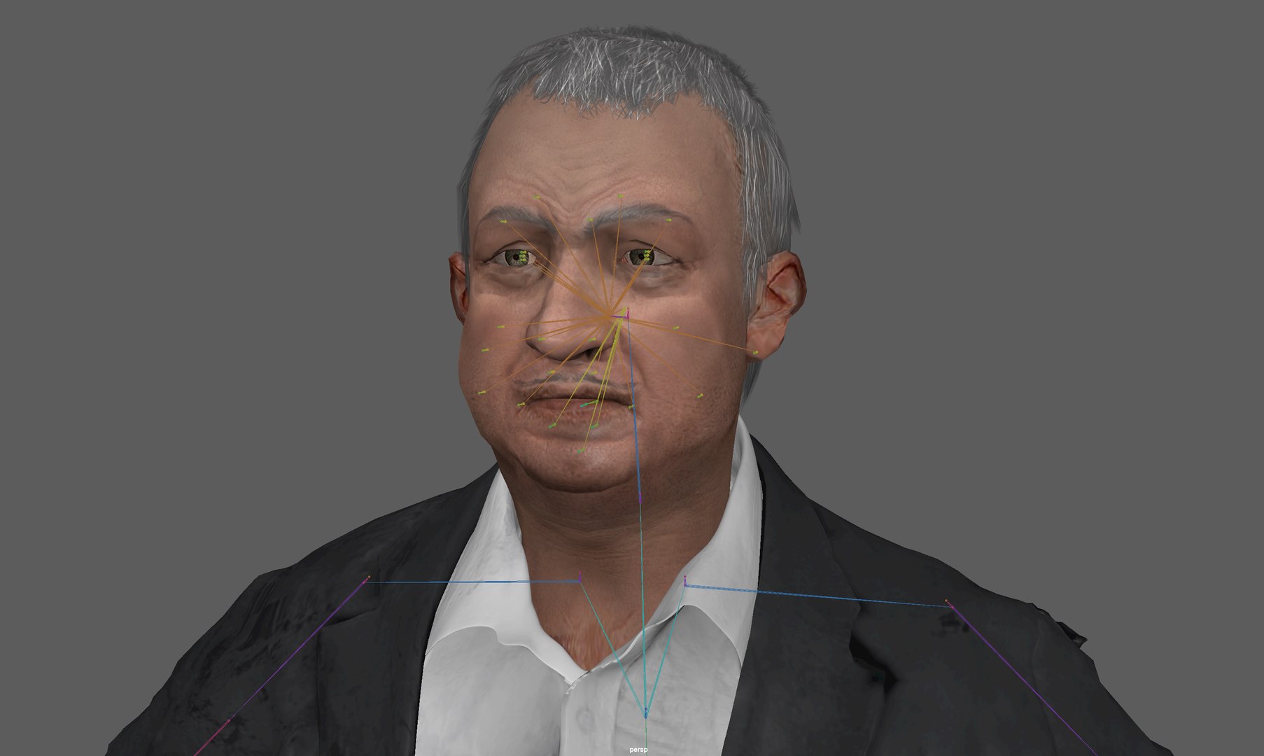 3D Old Man Rigged - TurboSquid 2016130