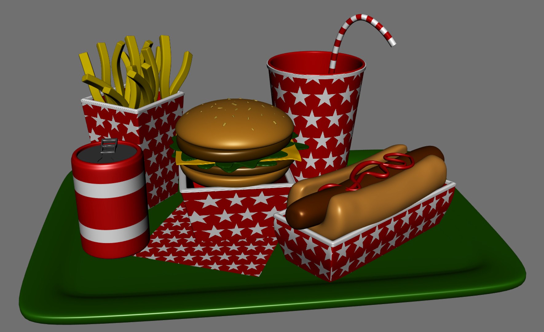 Fast Food 3D - TurboSquid 1179049
