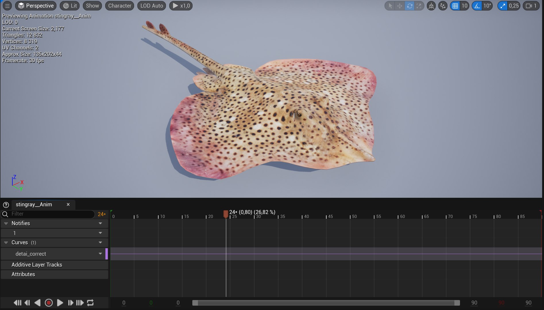 3D Stingray Animated Model - TurboSquid 2354956