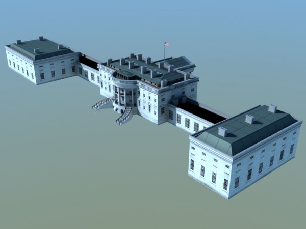 white house residence 3d model