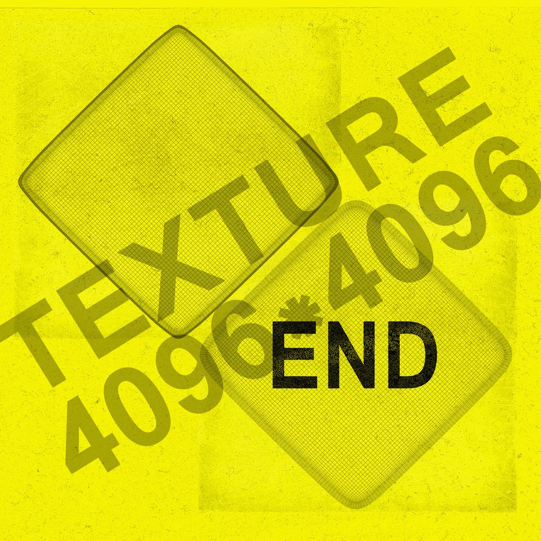 3D Warning End Road Sign - TurboSquid 1163604