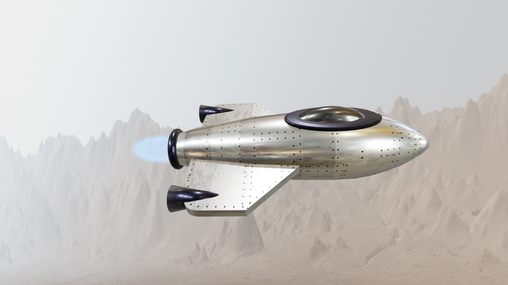 3D Model Retro-style Rocket Collection - TurboSquid 2112168