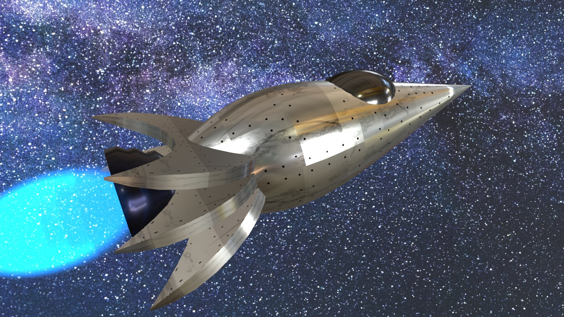 3D Model Retro-style Rocket Collection - TurboSquid 2112168