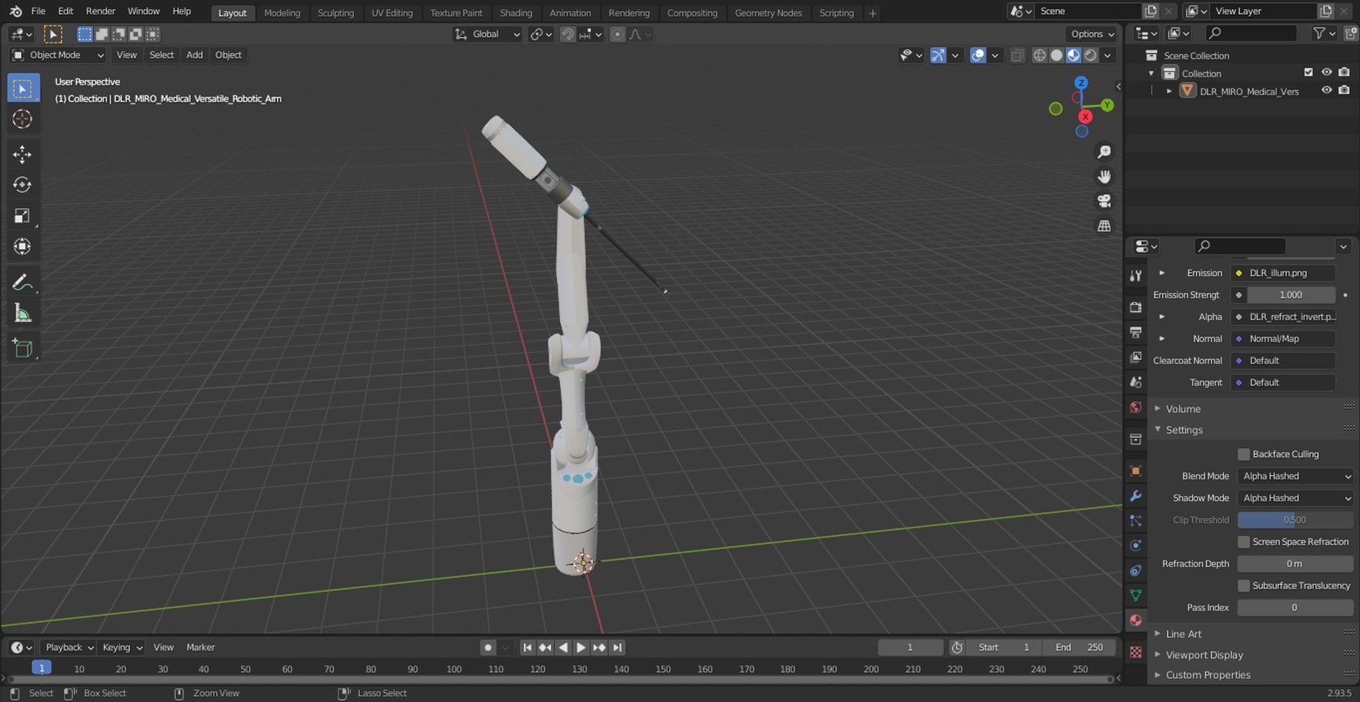 3D DLR MIRO Medical Versatile Robotic Arm model - TurboSquid 1804860