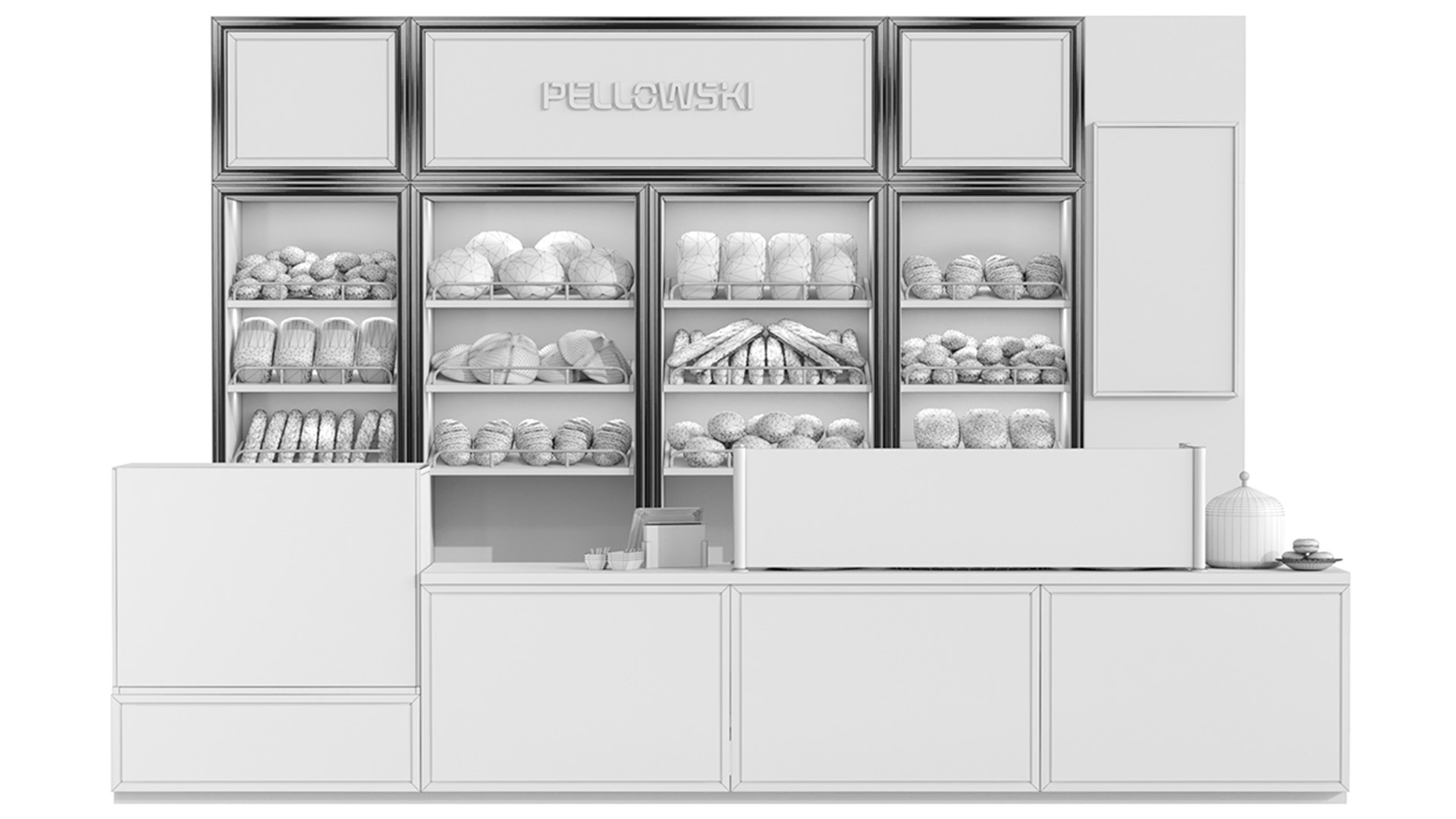 3D Bakery Design Pastries Desserts Bread Model - TurboSquid 2153183